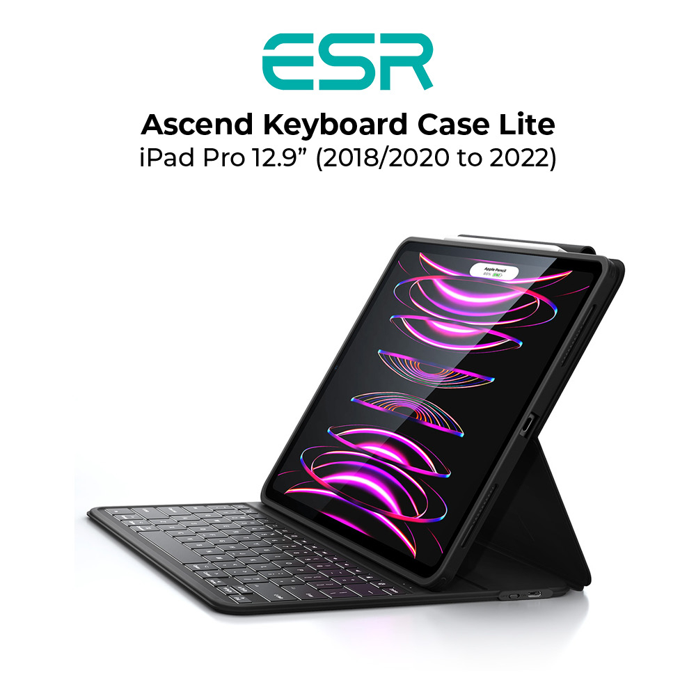 ESR Ascend Keyboard Case Lite for iPad Pro 12.9" (2018/2020 to 2022 ...