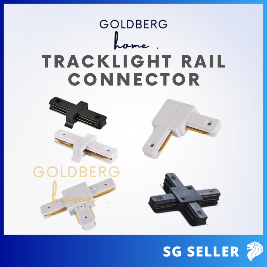 [SG Seller]Track light rail connector straight corner black white ...