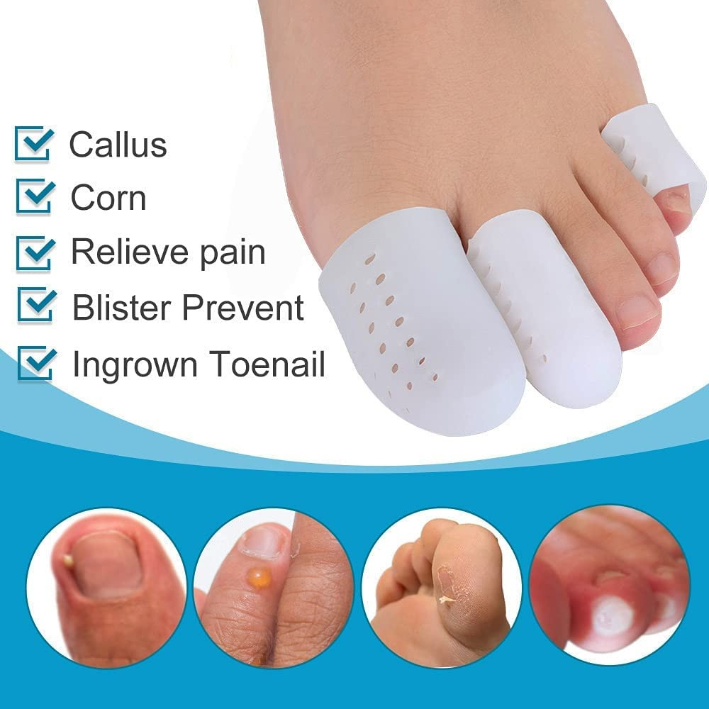 [Local Stock] Toe Sleeve Cushion Toes Cover Pain Relief Corns Blisters ...