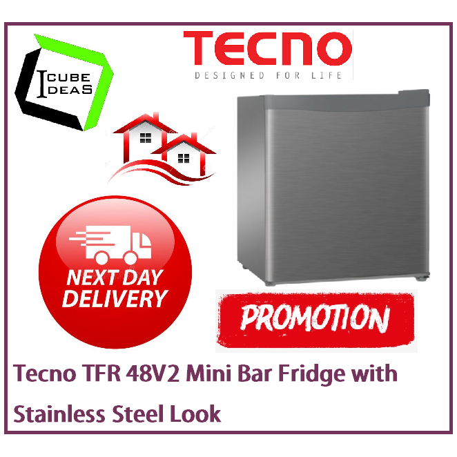 Tecno TER 48V2 Mini Bar Fridge with Stainless Steel Look / Express Free ...