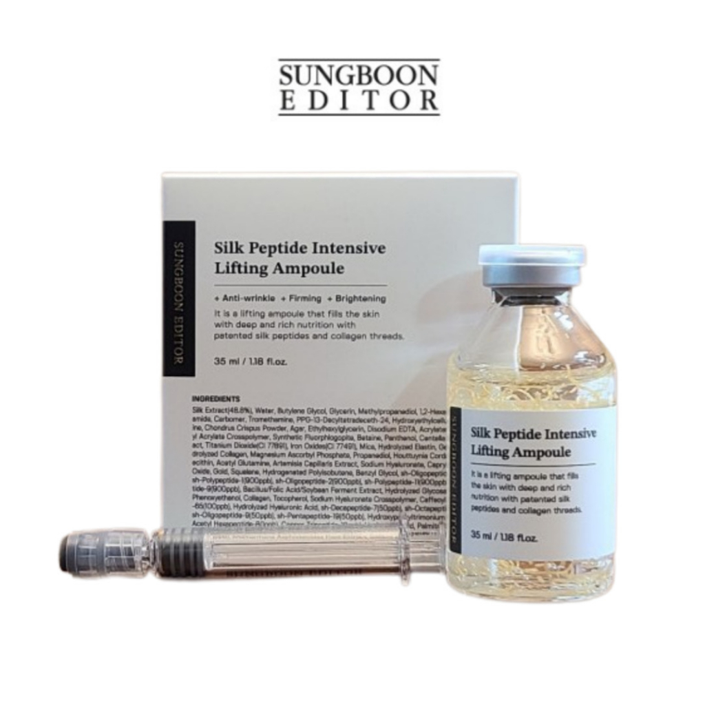 Sungboon Editor Silk Peptide Ampoule 30ml Skincare Beauty Serum for Anti-Aging Moisturizing and ...