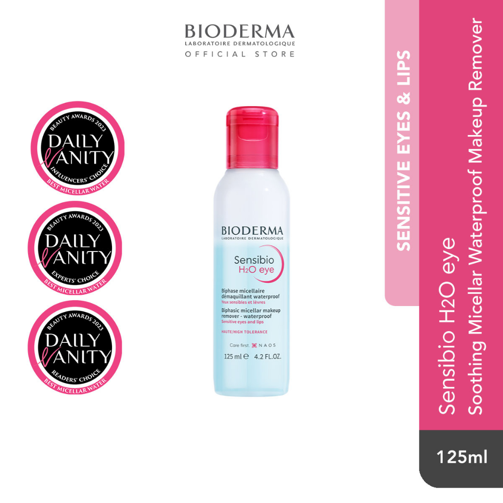 Bioderma Sensibio H2O eye Soothing Micellar Waterproof Makeup Remover ...