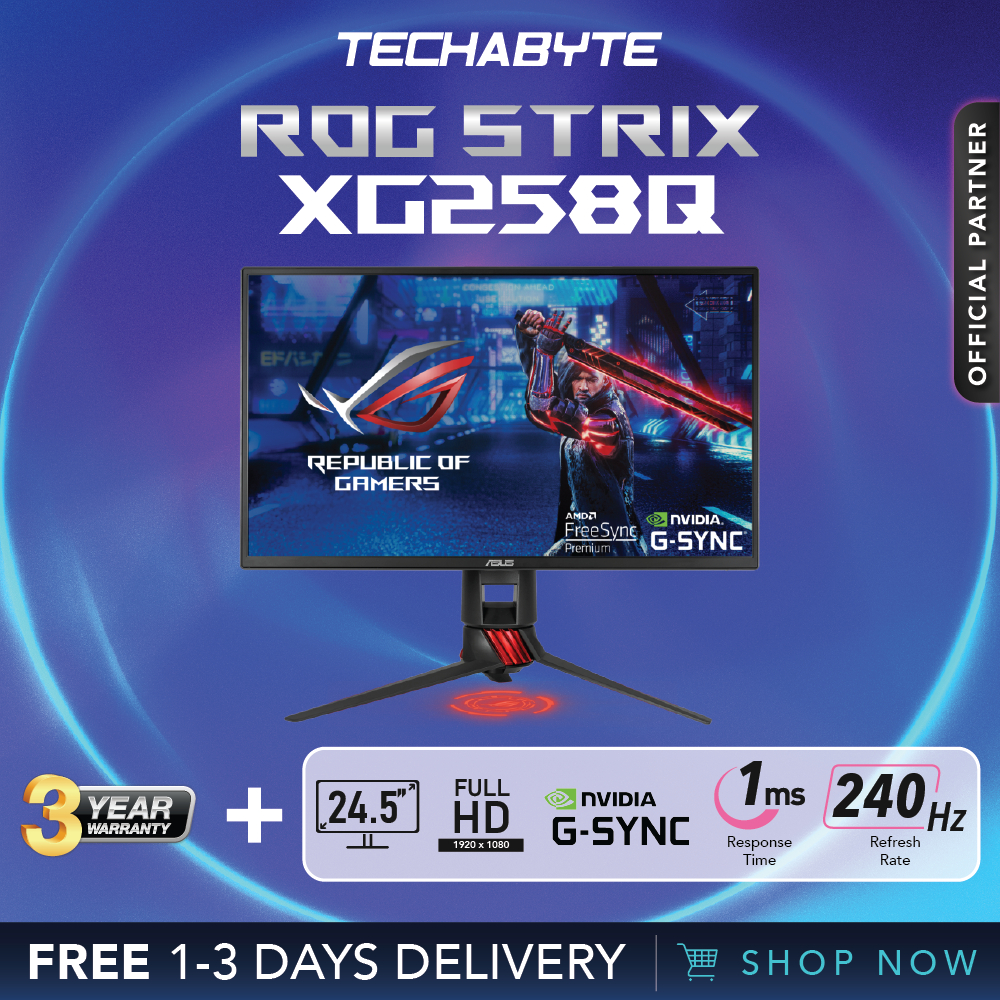 ASUS ROG STRIX XG258Q | 25" FHD | TN | 240Hz | 1ms | FreeSync Premium ...