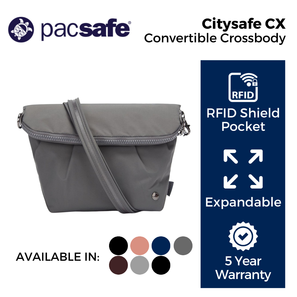 Pacsafe Citysafe CX Convertible Anti-Theft Crossbody | Shopee Singapore