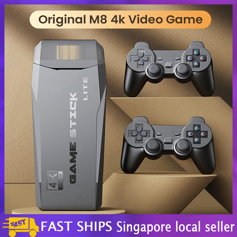 Portable 4K TV Video Retro Game Console 2.4G Wireless Controller Family ...