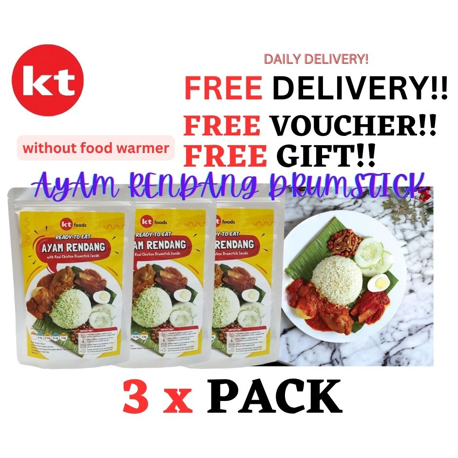 KT FOOD (1 PACK + 1 WARM BOX) AYAM RENDANG DRUMSTICK (READY-TO-EAT ...