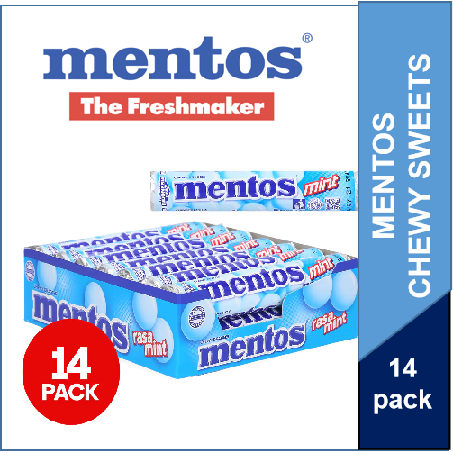 Mentos Mint Fruit rolls - 14 tubes Pack | Shopee Singapore