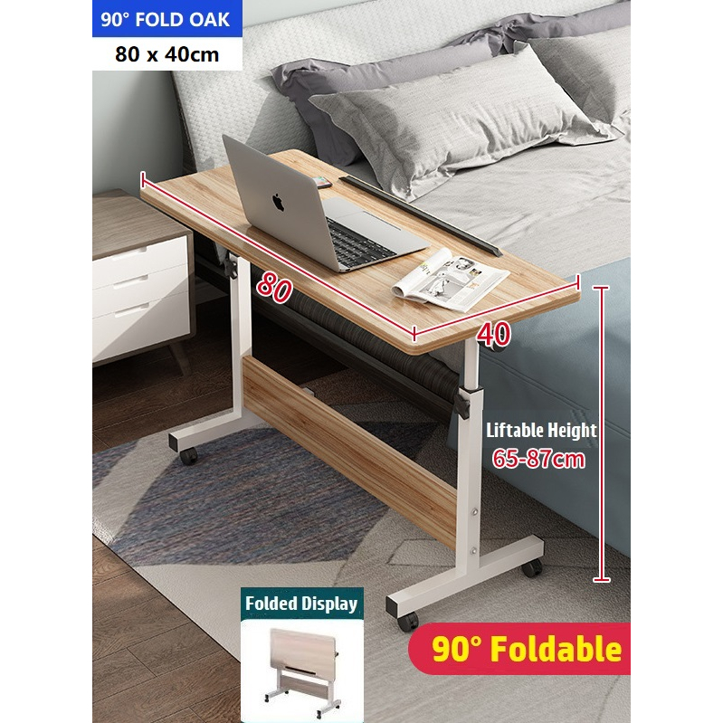 [SG Stock]60cm/80cm Folding Table/ Foldable Table/ Movable Laptop Table ...