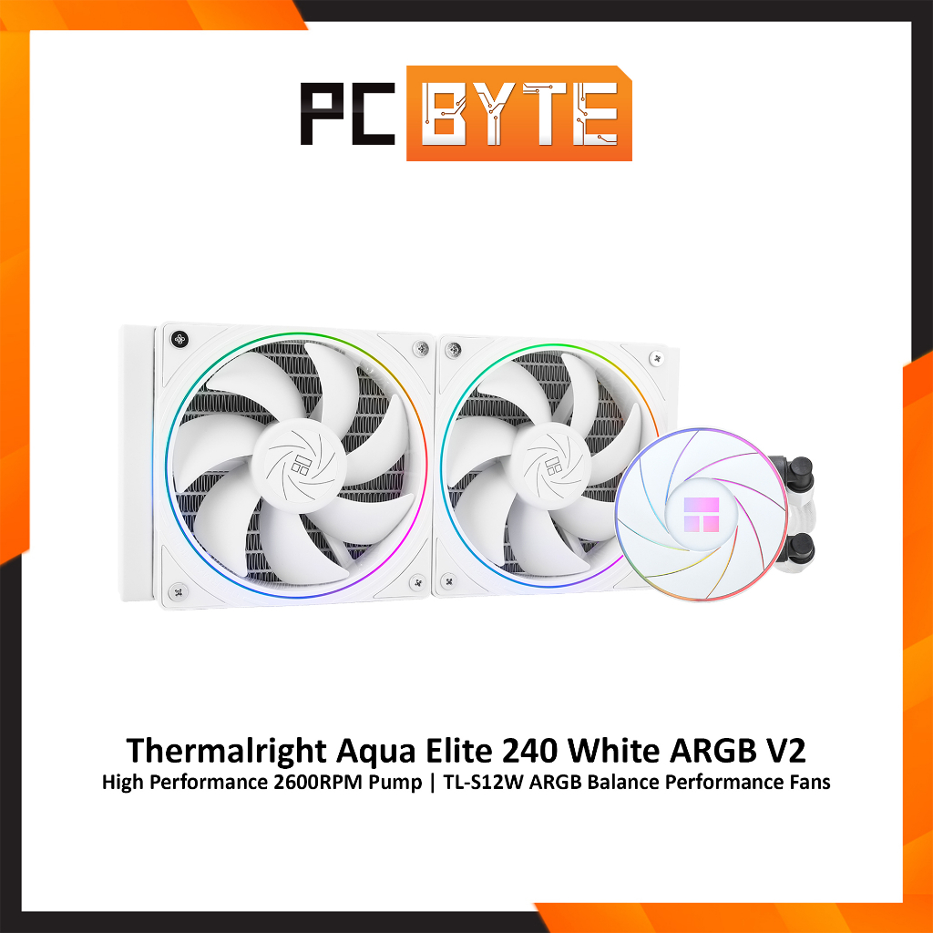 Thermalright Aqua Elite 240 White ARGB V2 - CPU Liquid Cooler (2x TL ...
