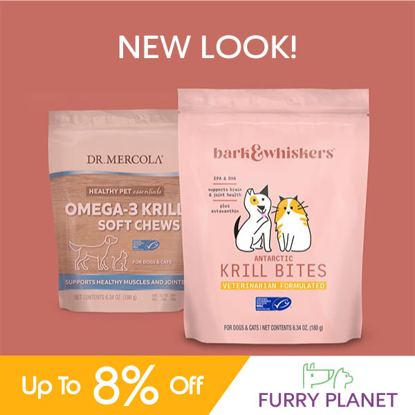 Dr. Mercola, Bark & Whiskers Krill Bites for Cats & Dogs (180g, 60 ...