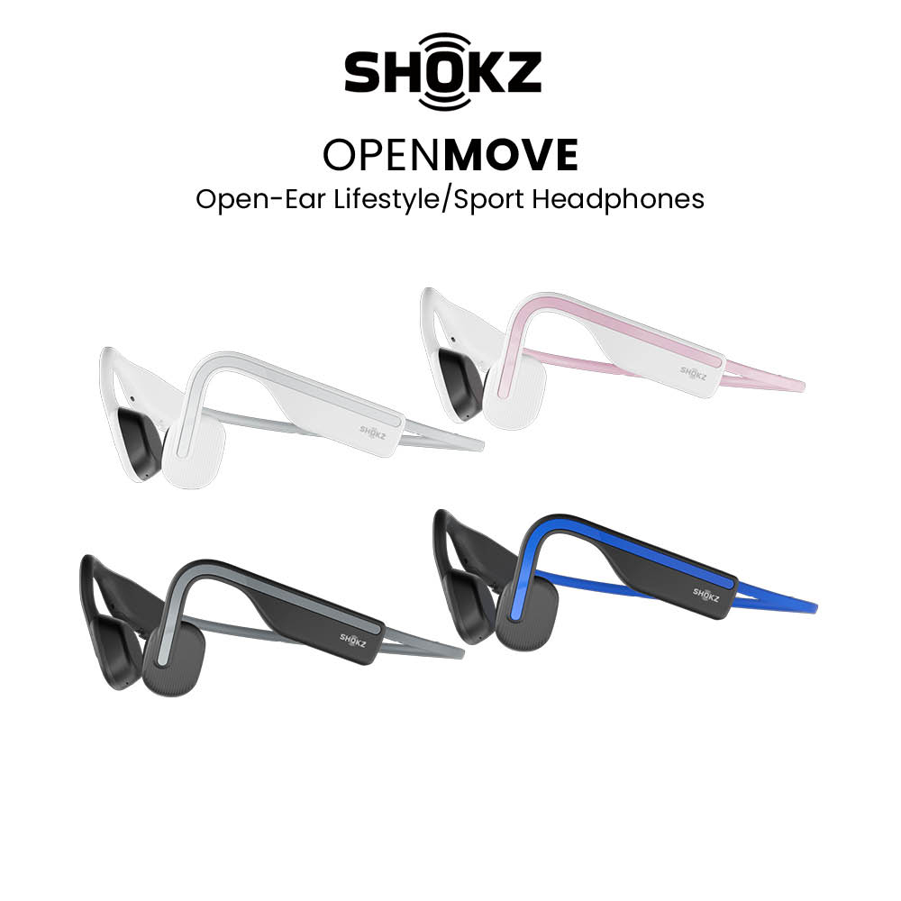 SHOKZ Openmove Bone Conduction Open-Ear Lifestyle/Sport Headphones ...