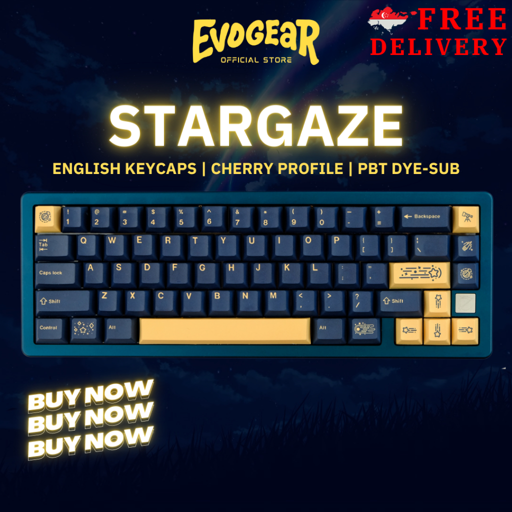 [SG READY STOCK] Stargaze Keycaps | 134 Keys | Cherry Profile | PBT Dye ...