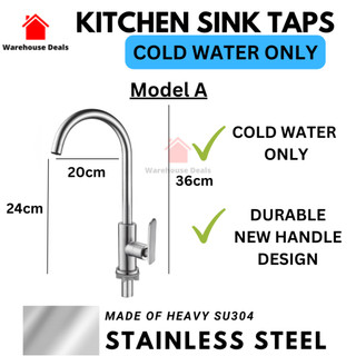 Stainless Steel Kitchen Sink Tap Faucet Cold Water Tap | Shopee Singapore