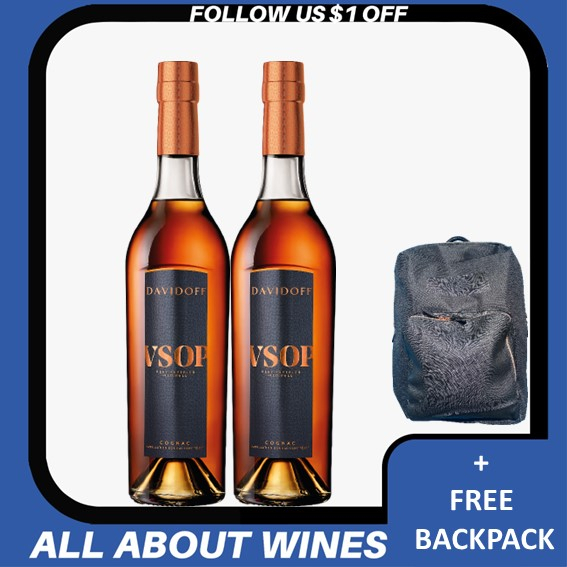 Davidoff VSOP Cognac 70cl Twin Bottles w Gift Box - Free Backpack ...
