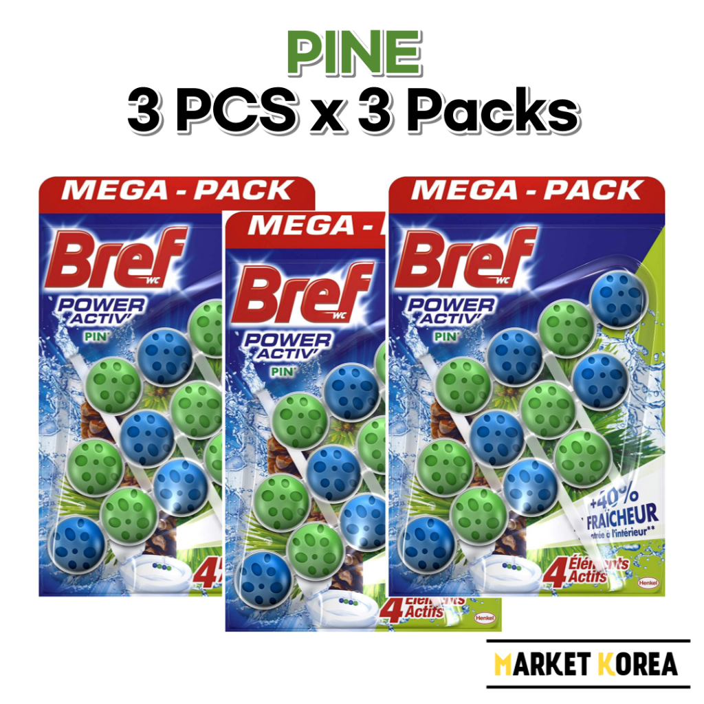 Bref Power Active Duo Packs 3Pack (9PCS) / Toilet Cleaning Bowl Cleaner ...