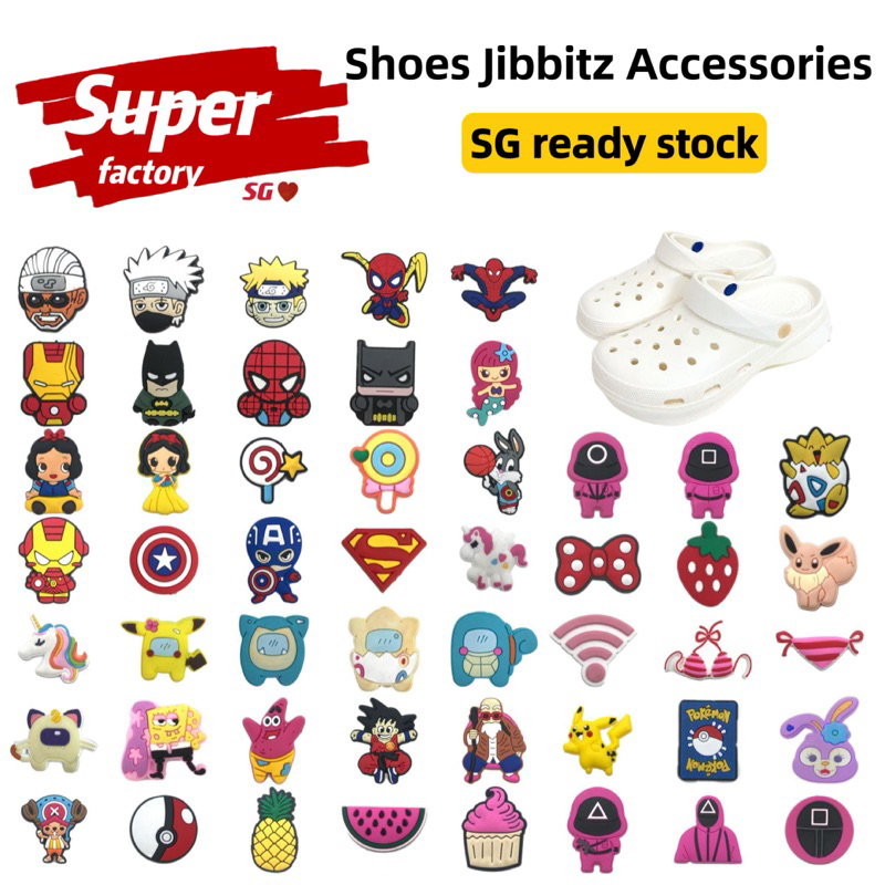 [SG Stocks]jibbitz anime cartoon shoes accessories for crocs | Shopee ...