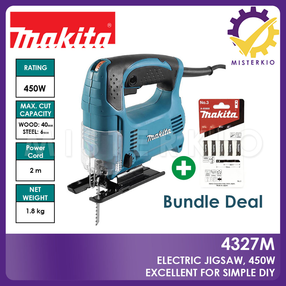 Makita 4327M, Electric Jig Saw 450w JigSaw for Simple DIY | Shopee ...