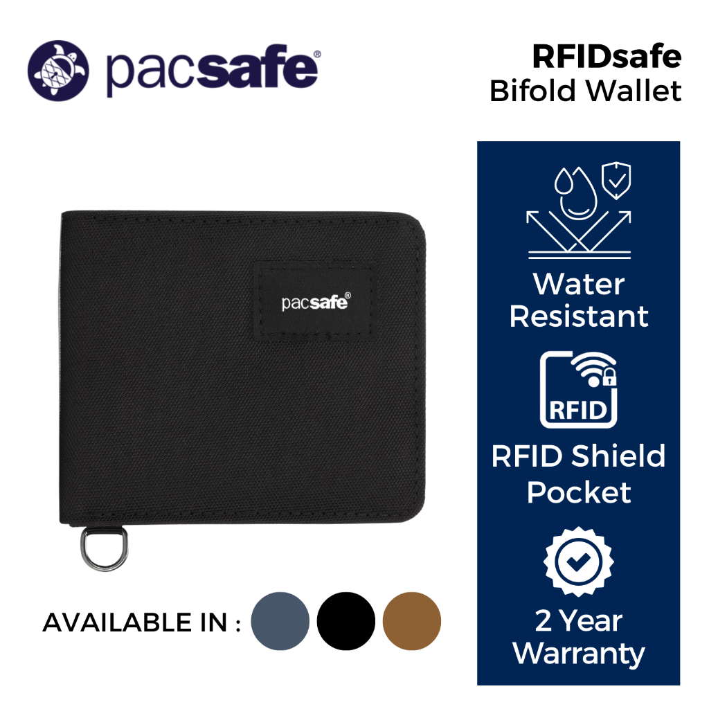 Pacsafe Rfidsafe RFID Blocking Bifold Wallet | Shopee Singapore