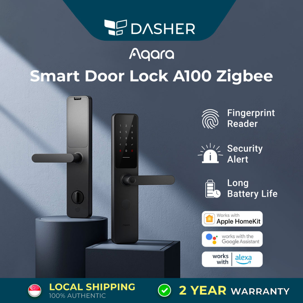 Aqara A100 Smart Door Lock, Compatible with Google Home & HomeKit | 2 ...
