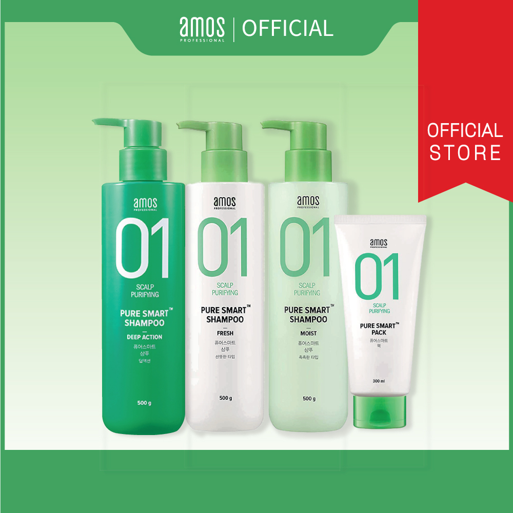 [AMOS PROFESSIONAL] PURE SMART Line dandruff care Shampoo FRESH / MOIST ...