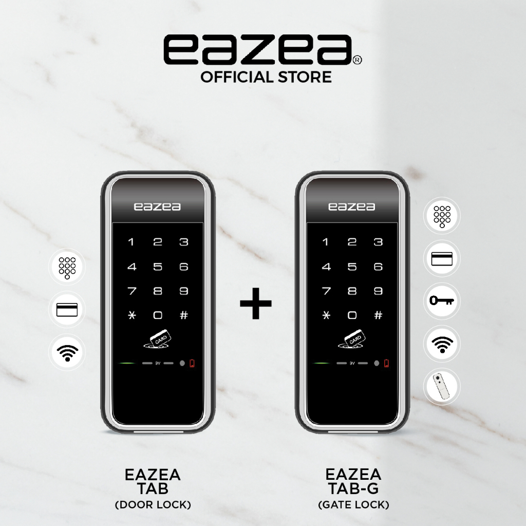 [Door + Gate] EAZEA Tab Digital Door Lock + EAZEA Tab-G Digital Gate ...