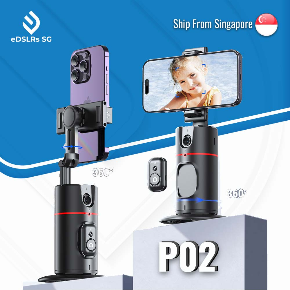 eDSLRs P02 360 AI Auto Face Tracking Device with Remote Phone Holder ...