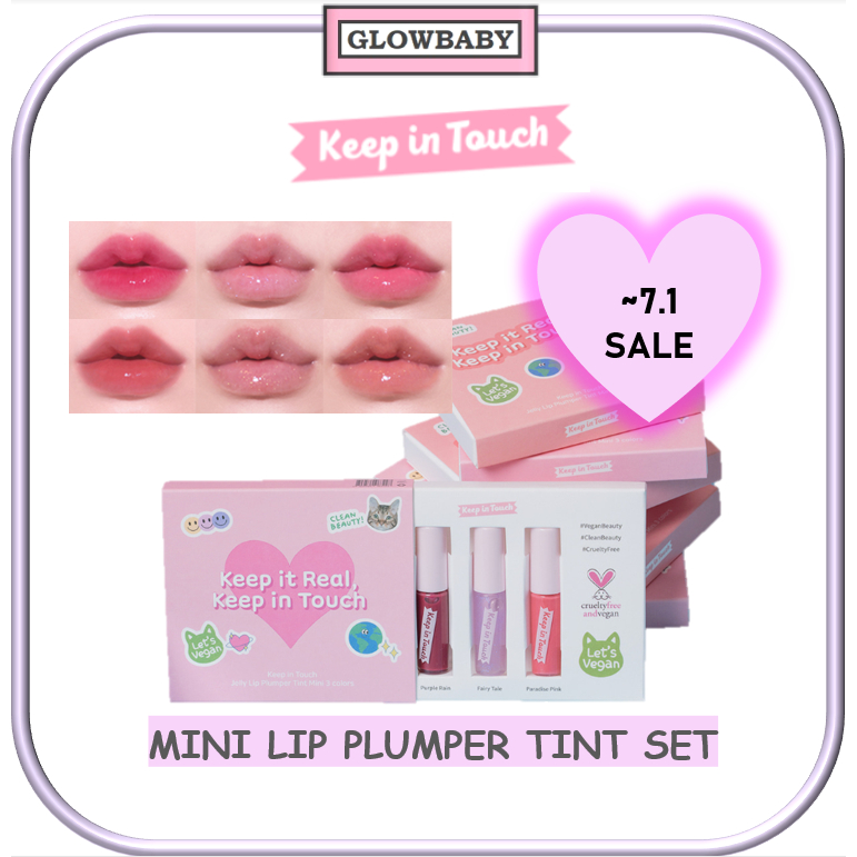 [KeepInTouch] Vegan Jelly Lip Plumper Tint Mini Set of 3 / Warm Tone ...