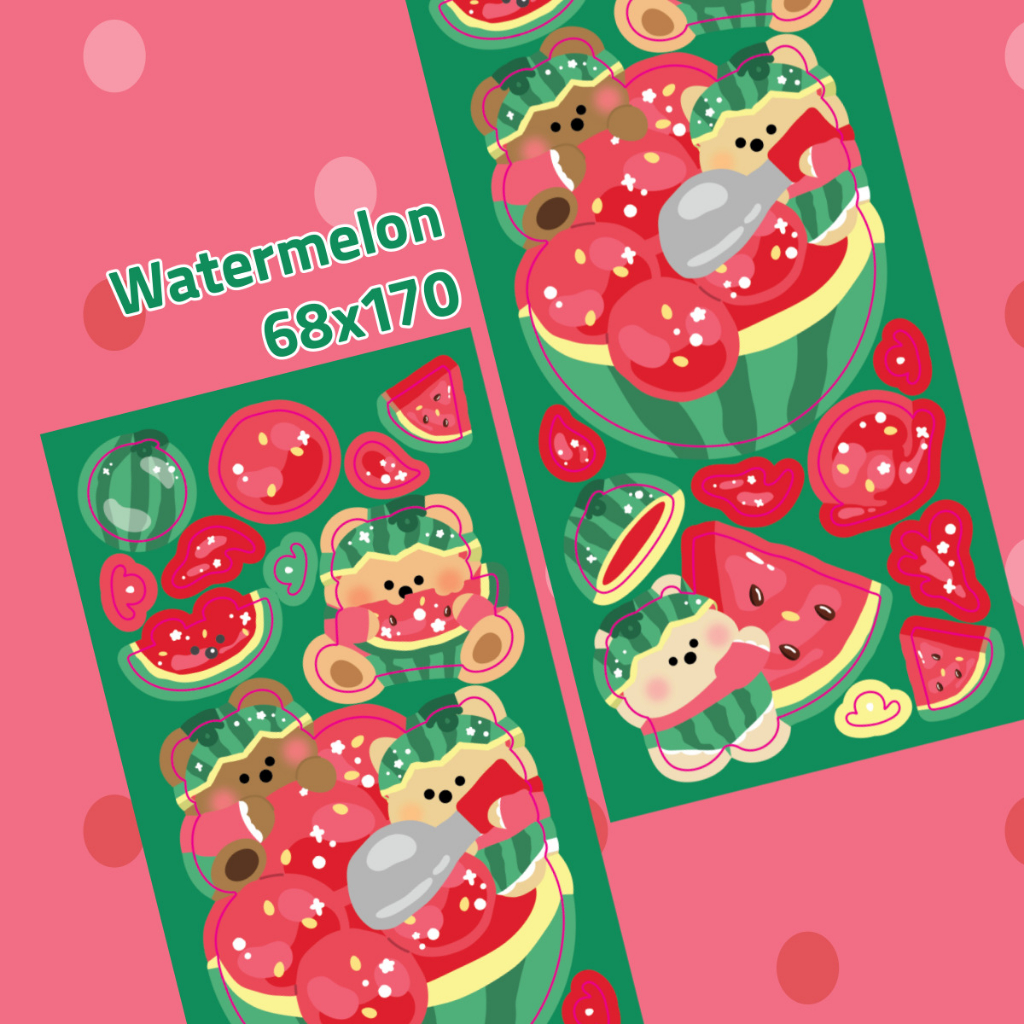 Watermeon Seal Sticker | Korean cute Sticker | Dakku Sticker | Diary ...