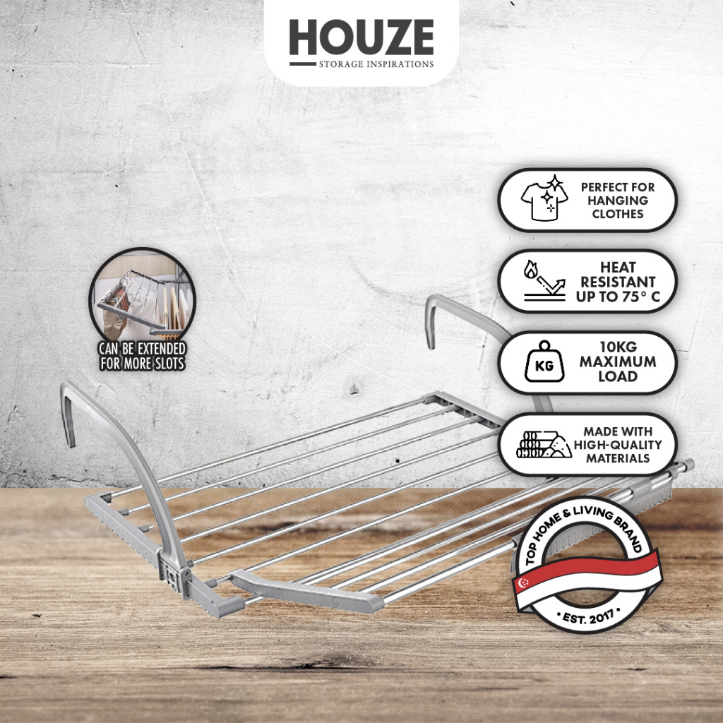 [HOUZE] Extendable and Adjustable Wall Hanging Radiator Airer (Large ...