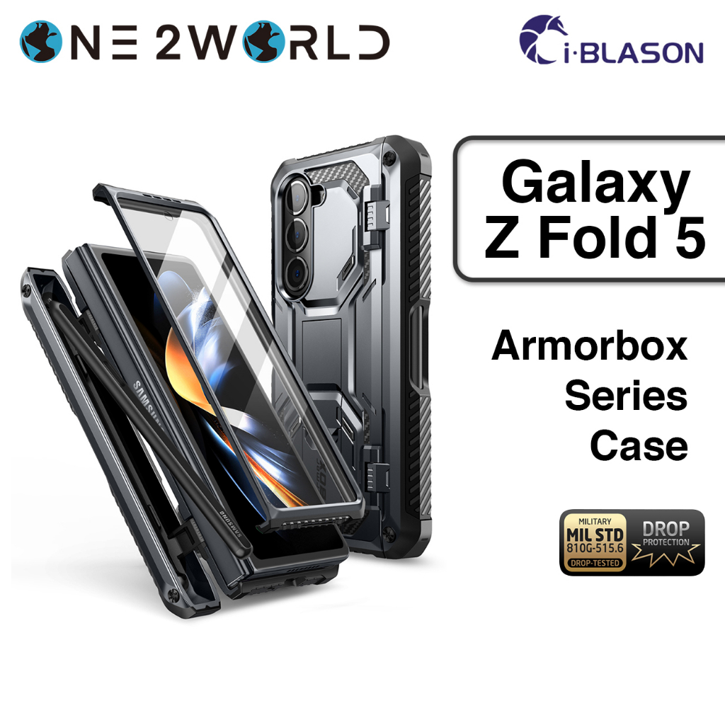 i-Blason Armorbox Series Case for Samsung Galaxy Z Fold 5 5G (2023), Built-in Screen Protector ...