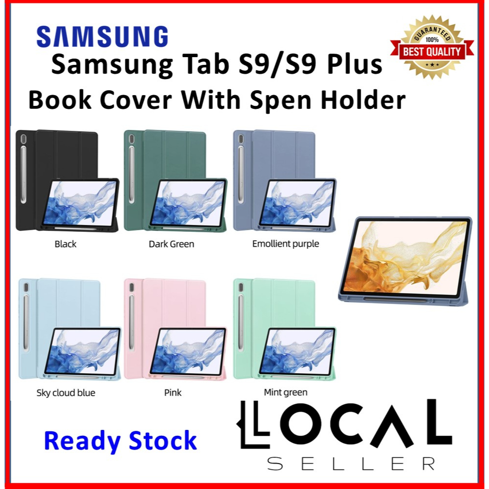 Book Cover with Spen Holder for Samsung Galaxy Tab S9 / S9 FE | S9 ...