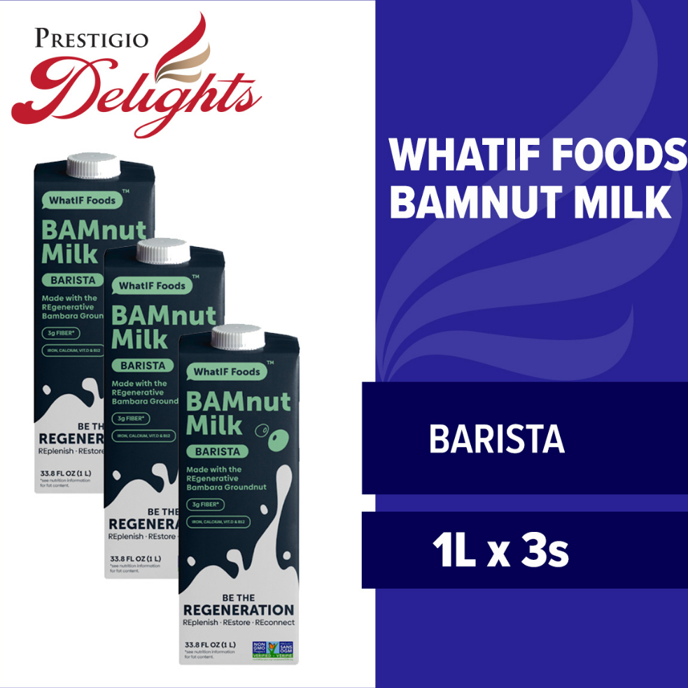 WhatIF Foods Barista Bamnut Milk, 1L (Bundle of 3) - Coffee Lover | Shopee Singapore