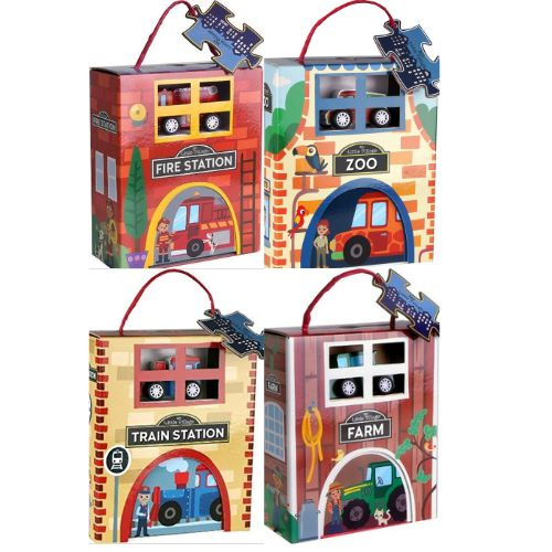 My Little Village Junior Farm/Zoo/Fire Station/Train Station (Globe ...