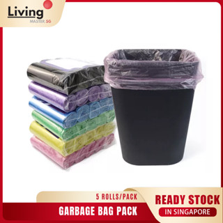 Garbage Bag 5 Rolls Pack Trash Rubbish Bags Plastic Bag Household ...