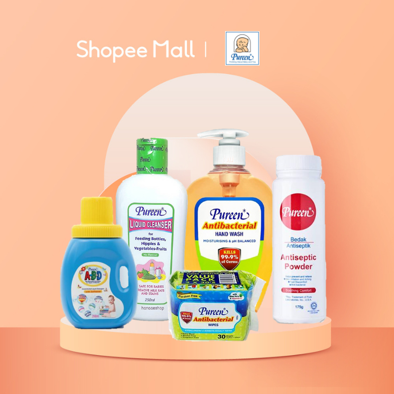 (Limited Edition) Pureen Antibacterial Safety Kit (Wipes, Hand Wash ...