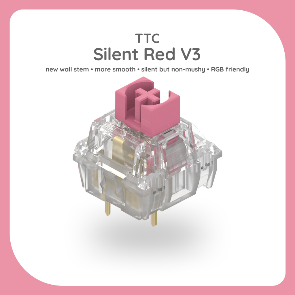 [Authentic] TTC Silent Red V3 Silent Linear Switch Mechanical Keyboard ...