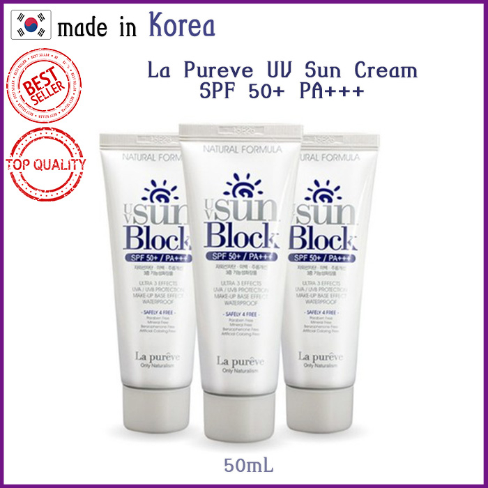 La Pureve UV Sun Cream 50ml SPF 50+ PA+++ Sun Block Sunscreen Made in ...