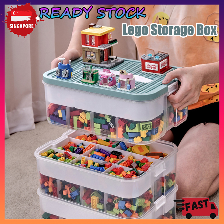SG [READY STOCK] Lego Storage Box For Toys Organiser Stackable ...