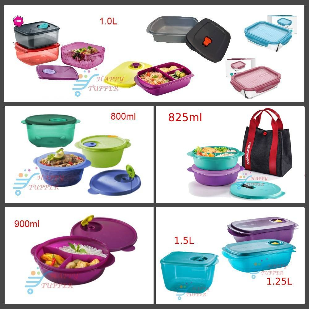 Tupperware Lunch Box (Microvable Lunch Box) - Crystalwave Bowl ...