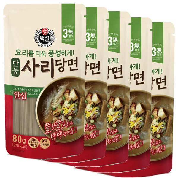 [Bundle of 5] CJ Sweet Potato Glass Noodles 80g*5ea Korean Food Sarangmart | Shopee Singapore