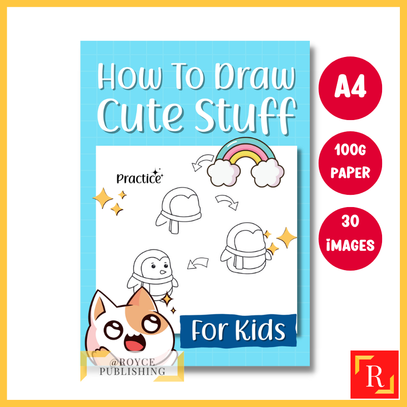 How To Draw Cute Stuff For Kids, Preschoolers and Toddlers 3 - (A4 | 30 ...