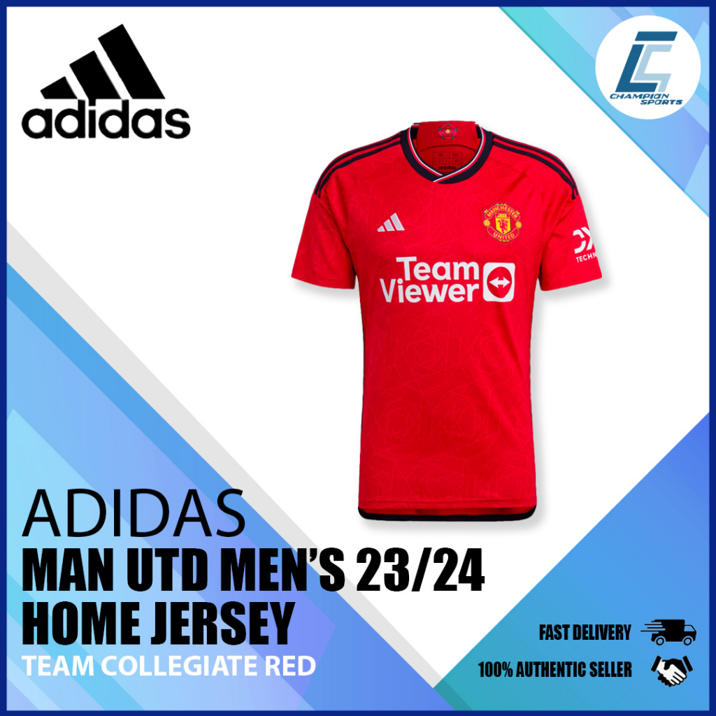 Adidas Men's Manchester United 23/24 Home Jersey (IP1726) (A2) | Shopee ...