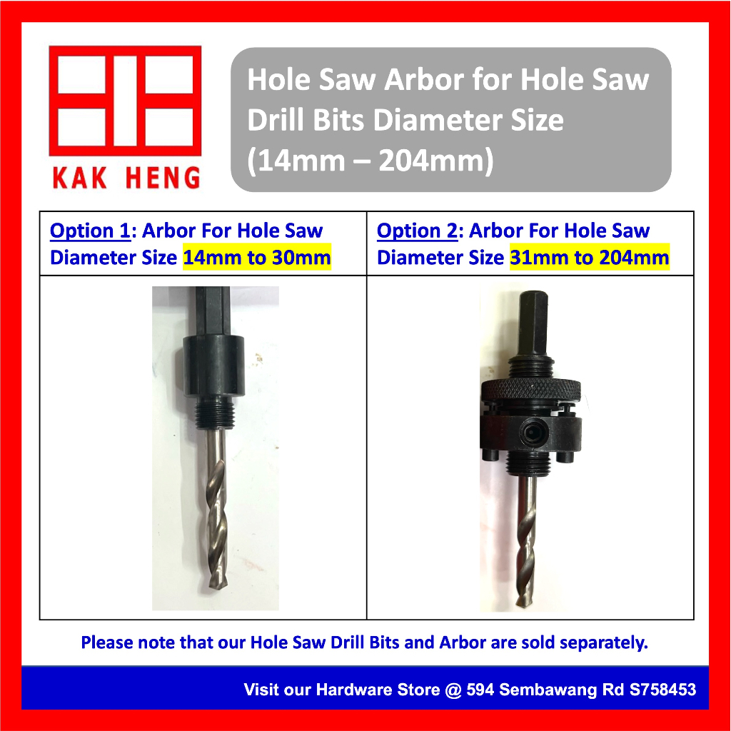 Hole Saw Arbor for Bi-Metal Hole Saw Drill Saw Bits with Diameter Size ...