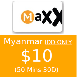 M1 Maxx IDD Myanmar $10 (50 Mins 30D) | Shopee Singapore