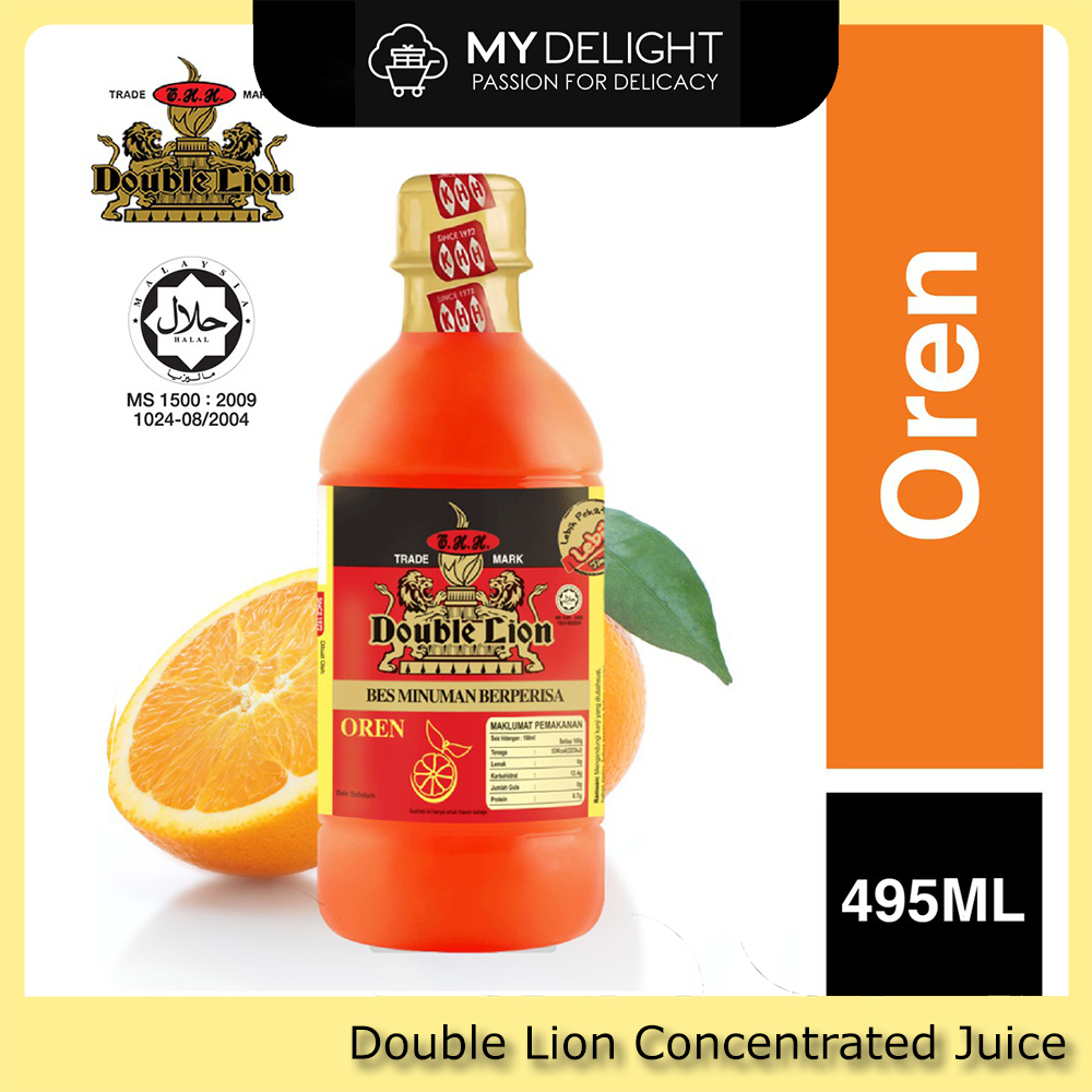 🔥SG READY STOCK🔥 495ml HALAL Double LION Cordial Concentrate Syrup Base ...