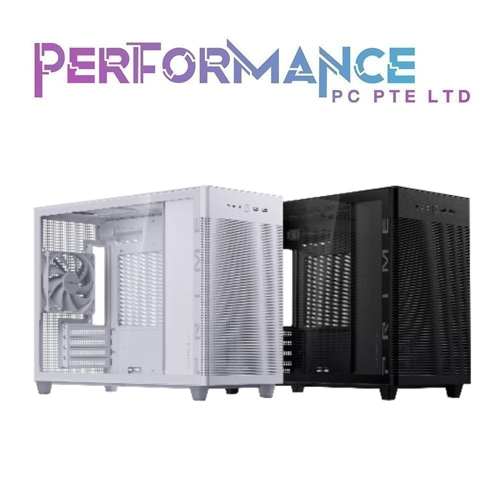 ASUS Prime AP201 AP 201 Tempered Glass MicroATX Black / White Case (2 ...