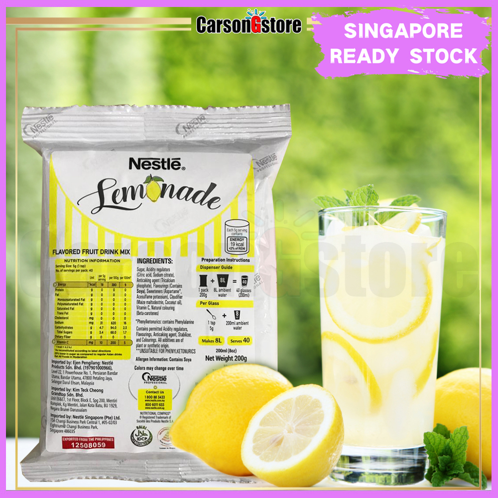 NESTLÉ®Lemonade PREMIX Powder 200g [SINGAPORE READY STOCK] | Shopee ...