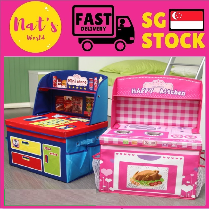 Toys Storage Box / Pretend Play Kitchen Box | Shopee Singapore