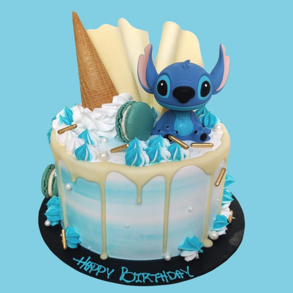 Halal-Certified Stitch Theme Cake | Shopee Singapore