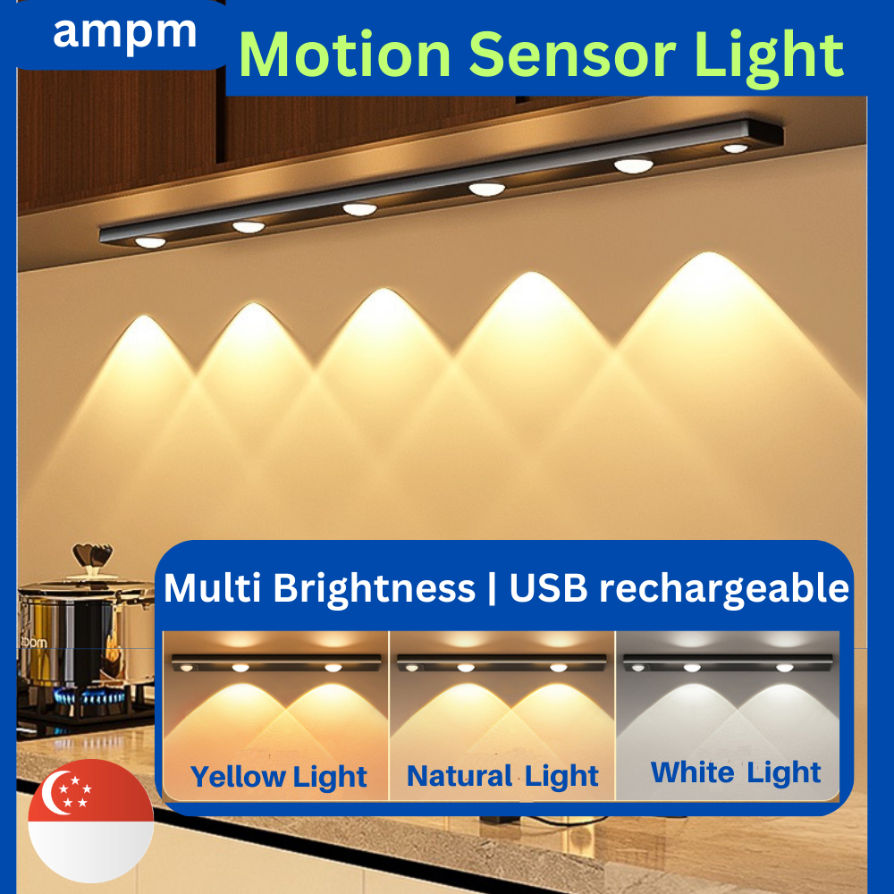 3 Color Dimmable Motion Sensor Light Smart LED Light Strip Kitchen ...